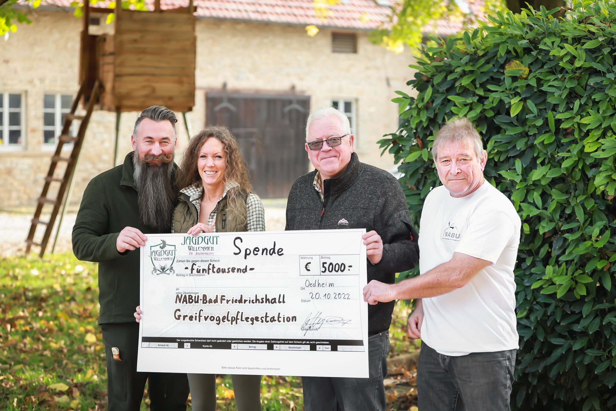 Spende für die NABU-Greifvogelpflegestation: Die Willenbach GmbH ...