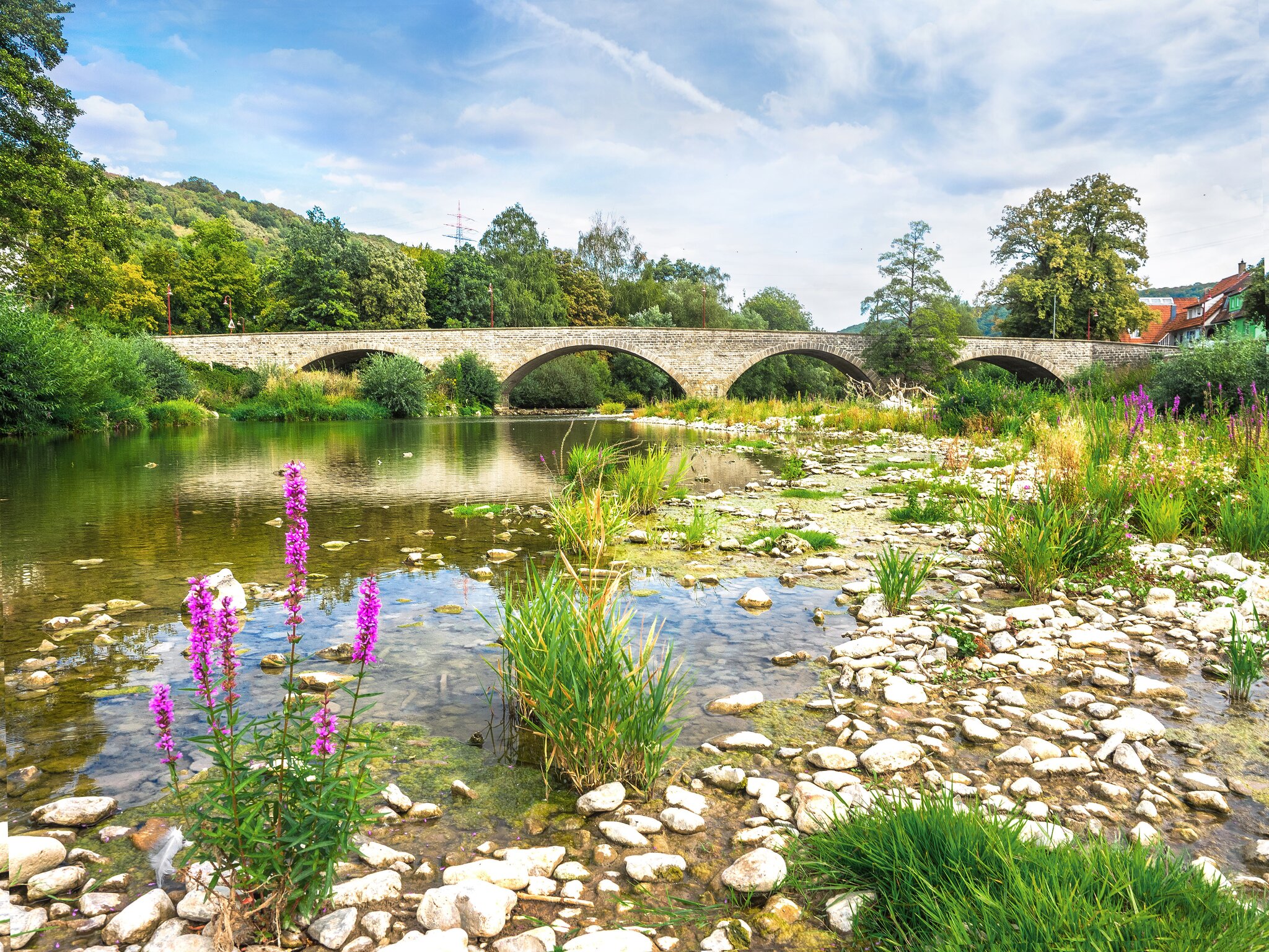 Brücke: Kocherbrücke in Morsbach - Künzelsau