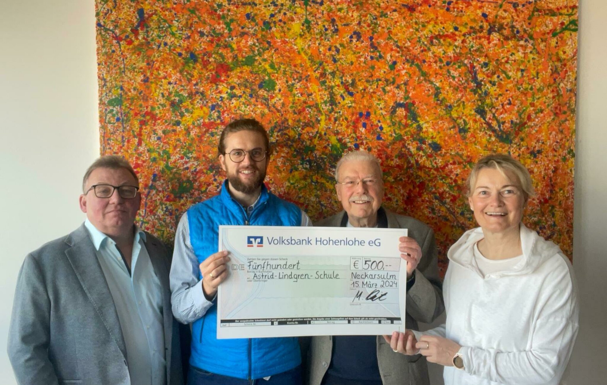 SC Dahenfeld spendet 500€ an Astrid Lindgren Schule - Neckarsulm