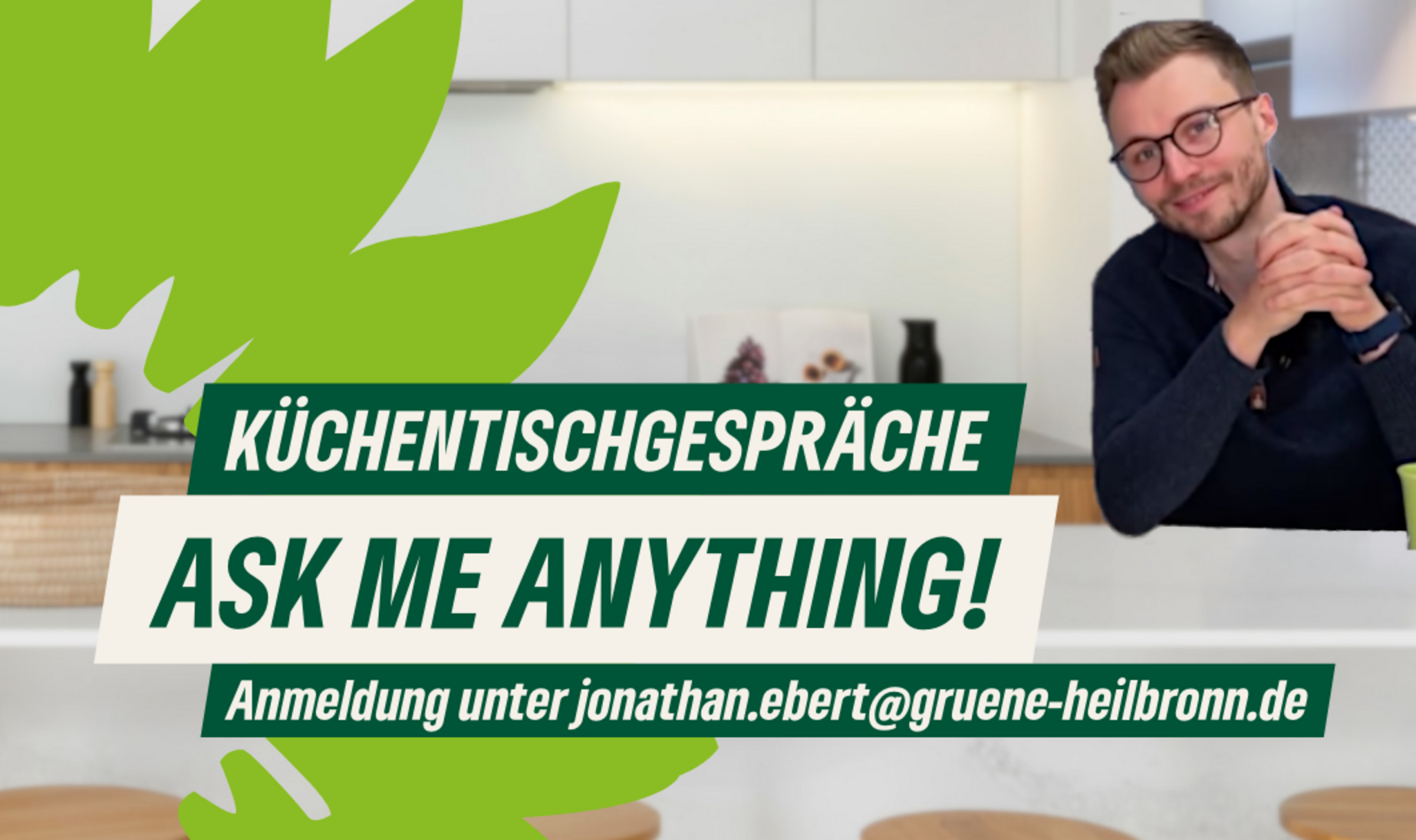 Bundestagswahl 2025: Grüner Direktkandidat Jonathan Ebert lädt zu ...