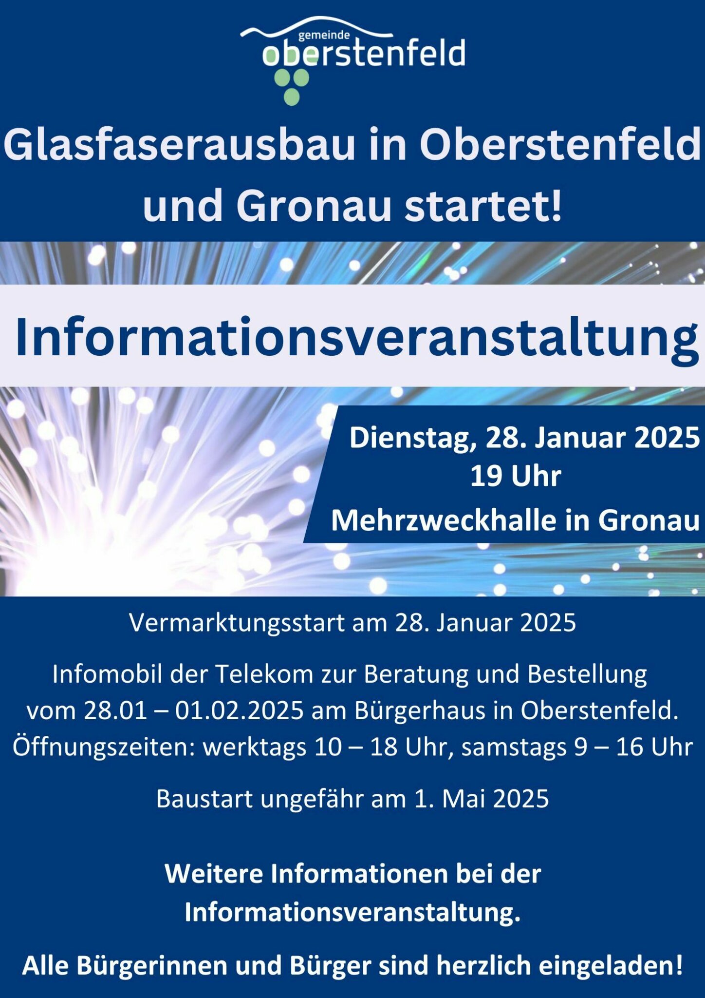 Der Glasfaserausbau in Oberstenfeld und Gronau startet - Oberstenfeld