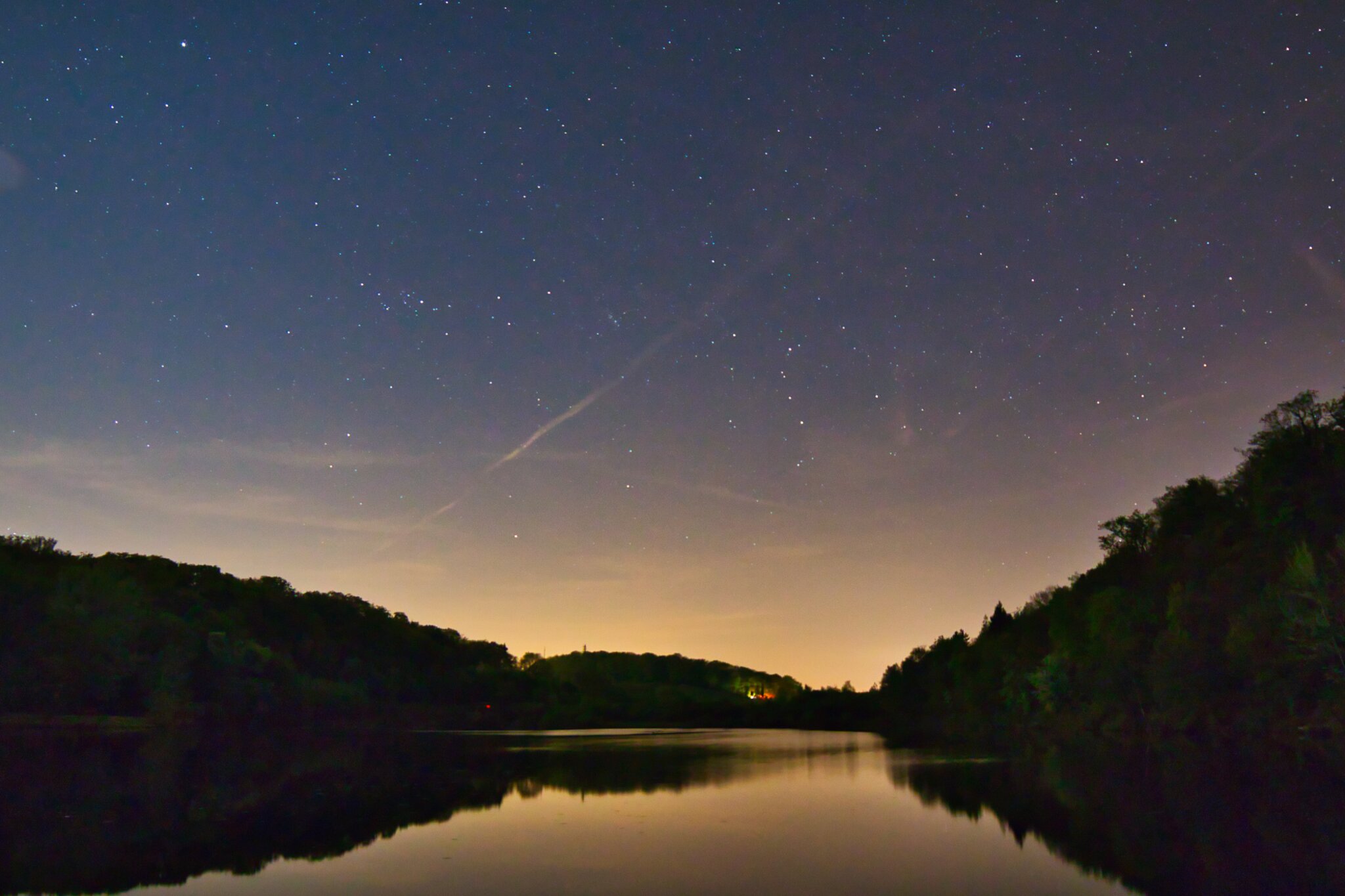 Sternenhimmel überm Katzenbachsee bei Zaberfeld