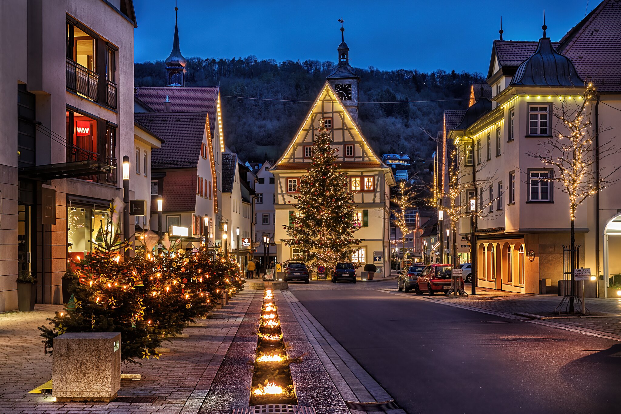 Künzelsau mit seiner wunderschönen Weihnachtsbeleuchtung