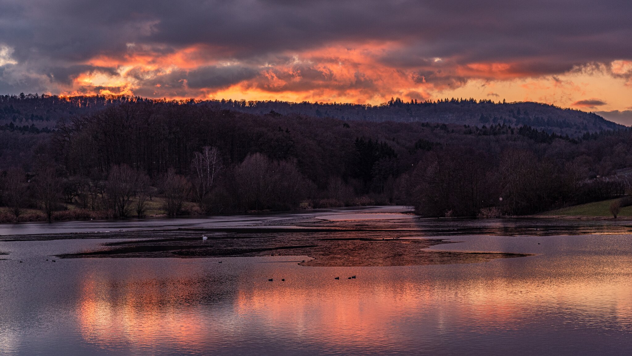 Sonnenuntergang über der Ehmetsklinge (Zaberfeld)